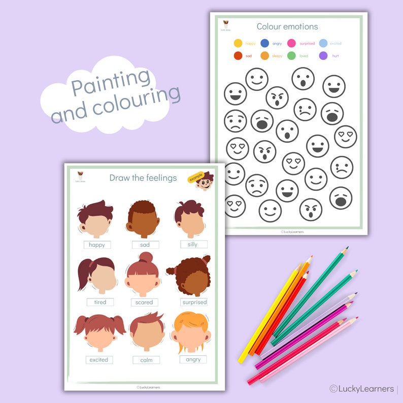 Printable Emotions Bundle Activity for Toddlers Feelings Montessori ...