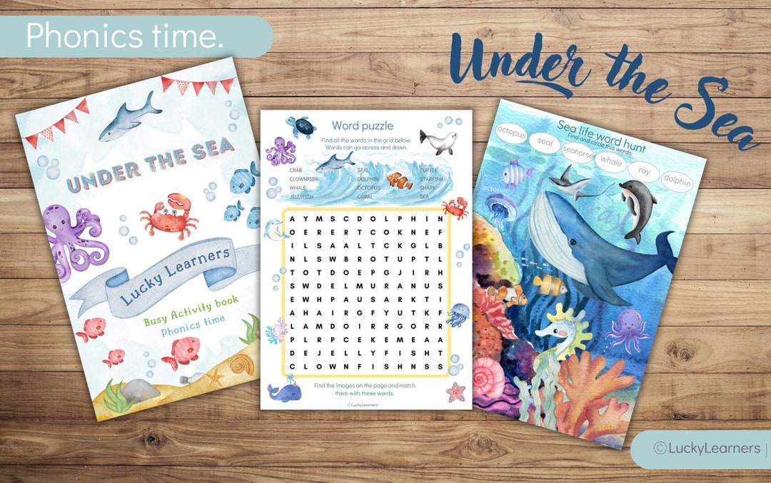 Under the Sea Phonics Busy Book, Preschool Printable (digital Download ...
