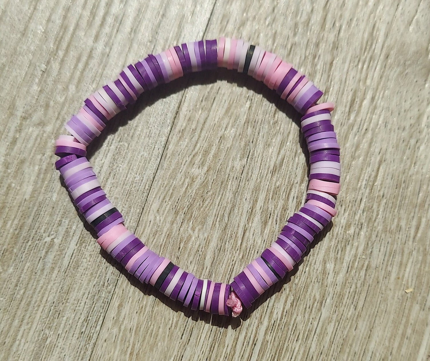 Pretty in Purple (mixed Clay Bead Bracelet) - Etsy