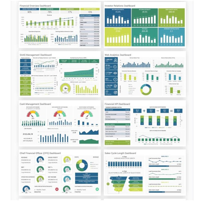 1000 Multipurpose KPI Data Chart Business Animated Microsoft Power ...