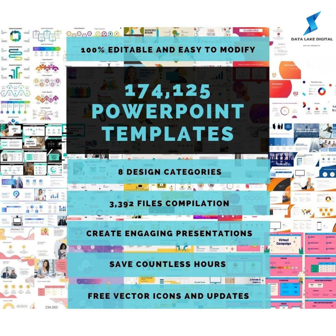 Mega Bundle: 174,125 Powerpoint Templates With Animated Designs - Etsy