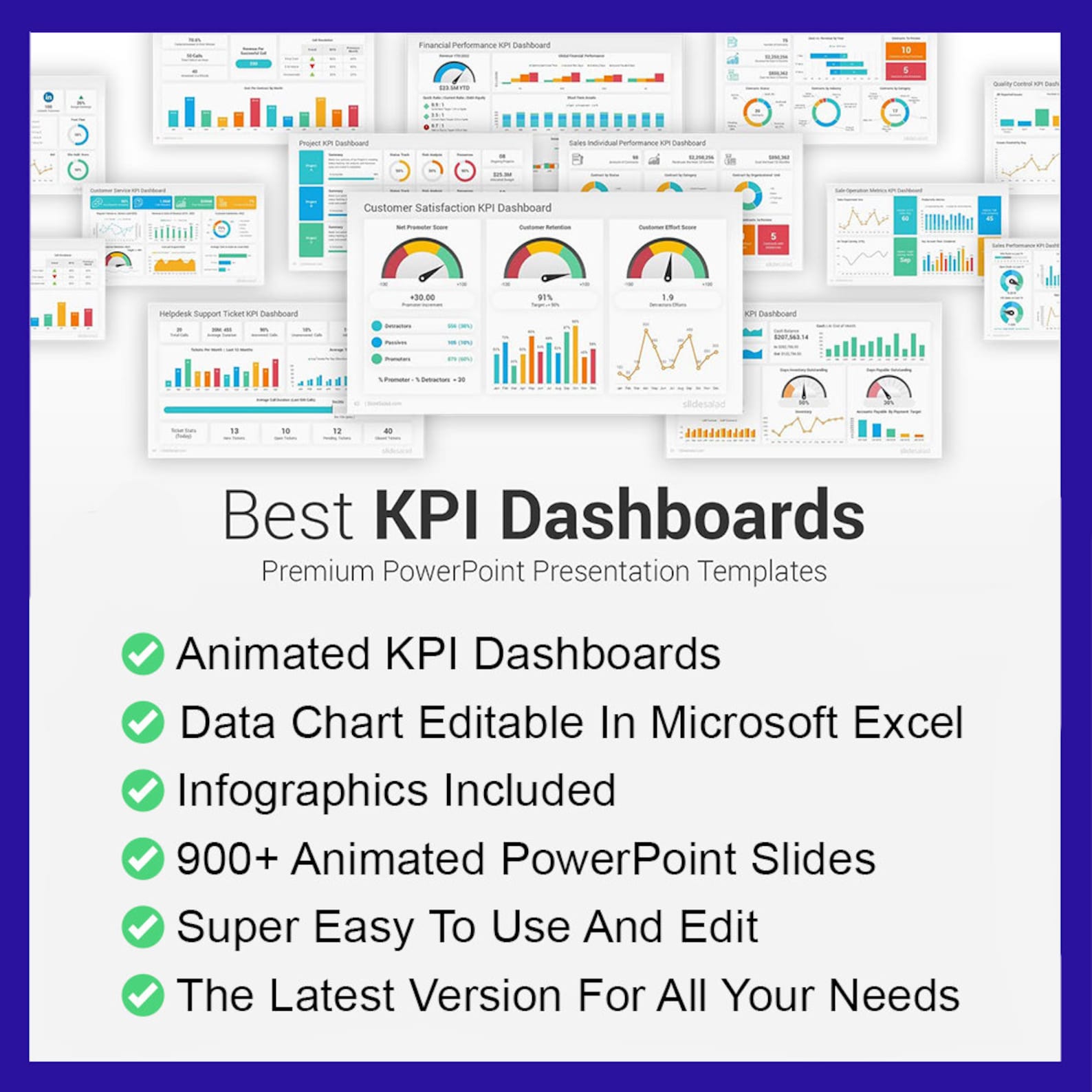 1000+ Multipurpose KPI Data Chart - Business + Animated Microsoft Power ...