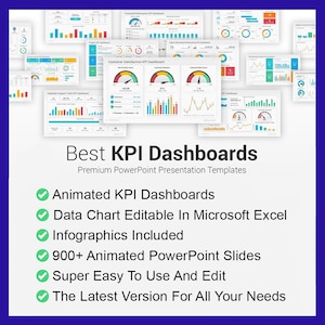 1000+ Multipurpose KPI Data Chart - Business + Animated Microsoft Power ...