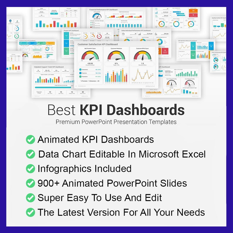 1000 Multipurpose KPI Data Chart Business Animated Microsoft Power ...