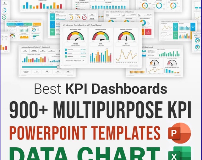 KPI Dashboard Powerpoint Template, KPI Dashboard Kit Powerpoint ...