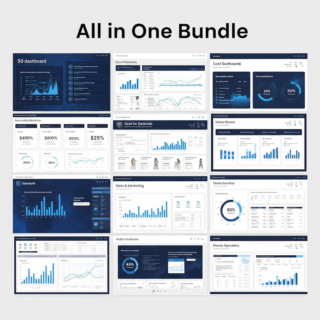 50 Mega Excel Dashboard Collection | Fully Excel Editable - Etsy