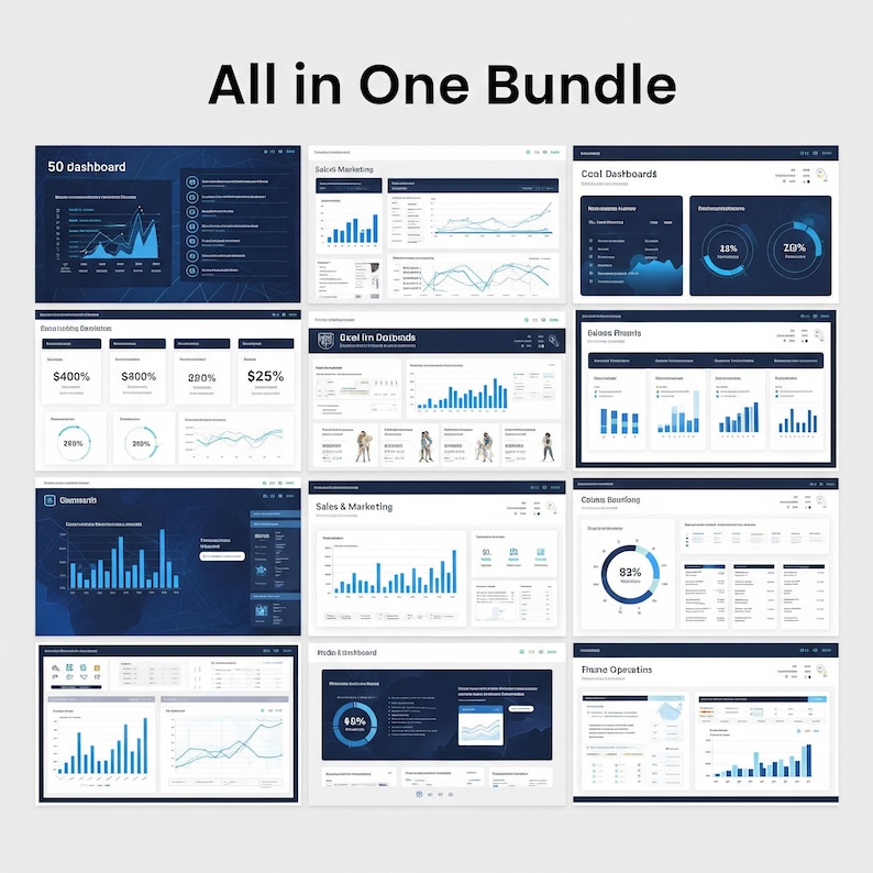 50 Mega Excel Dashboard Collection | Fully Excel Editable - Etsy