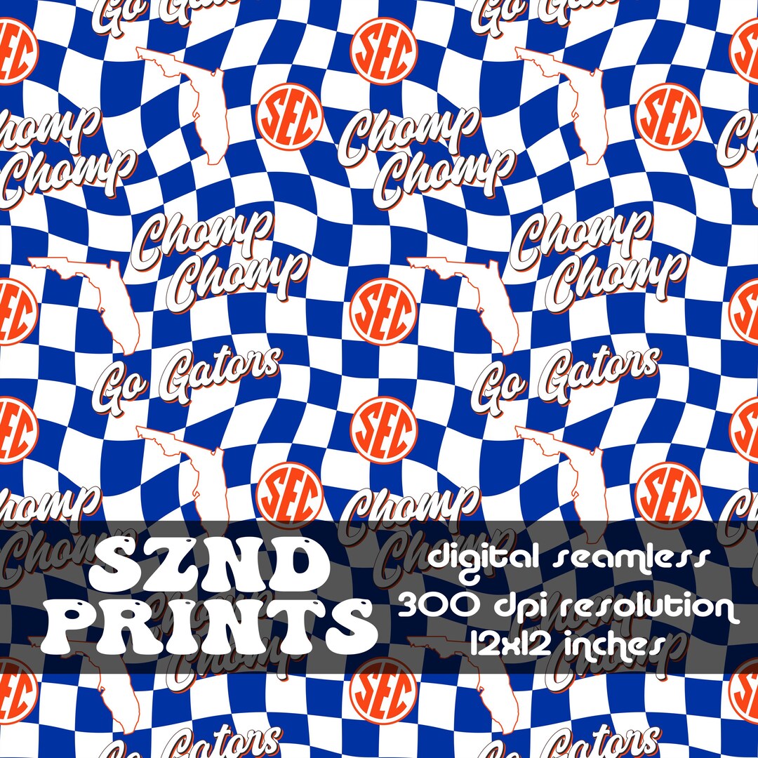 Florida Gators Seamless Pattern, SEC Sports Team Clip Art, Chomp Chomp ...