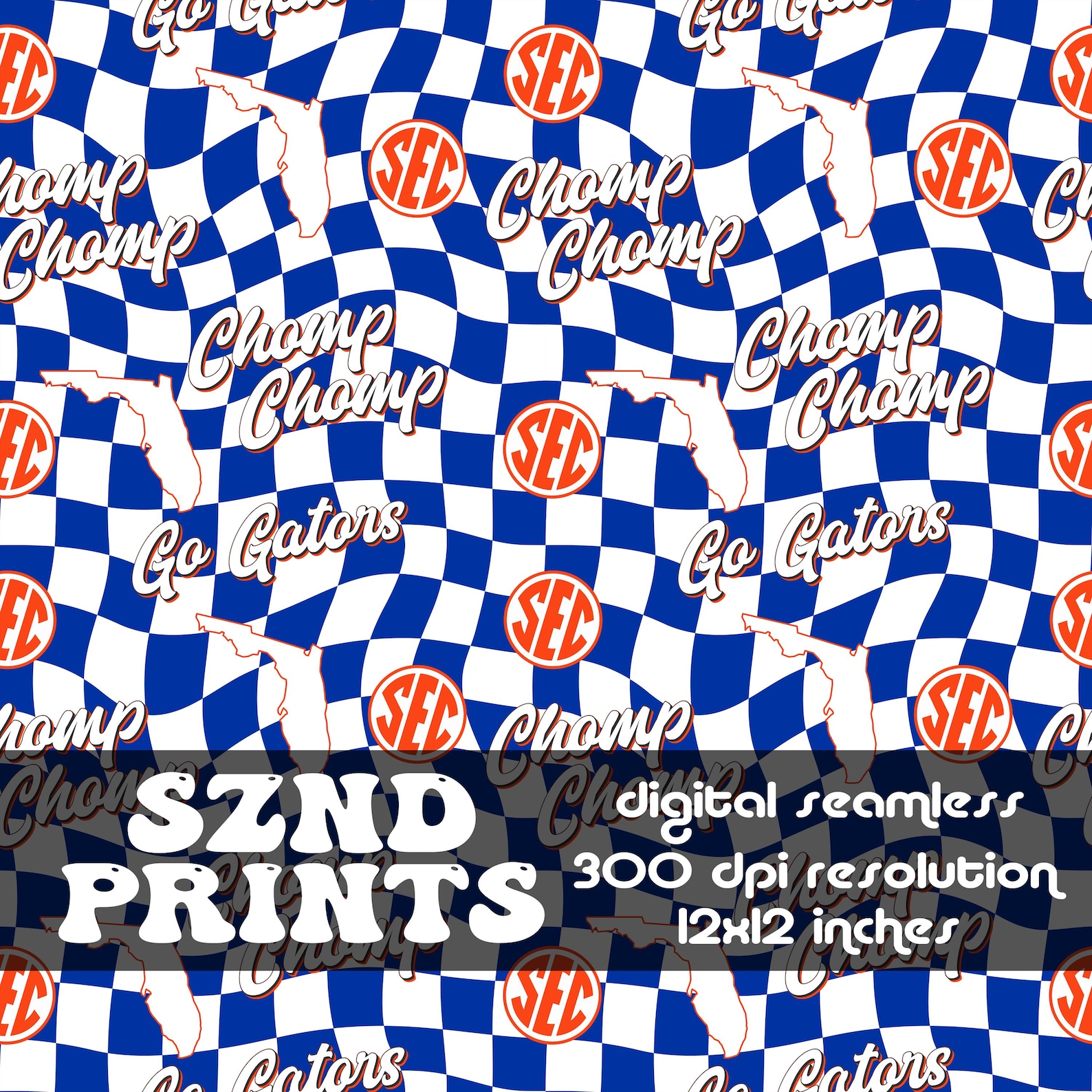 Florida Gators Seamless Pattern, SEC Sports Team Clip Art, Chomp Chomp ...
