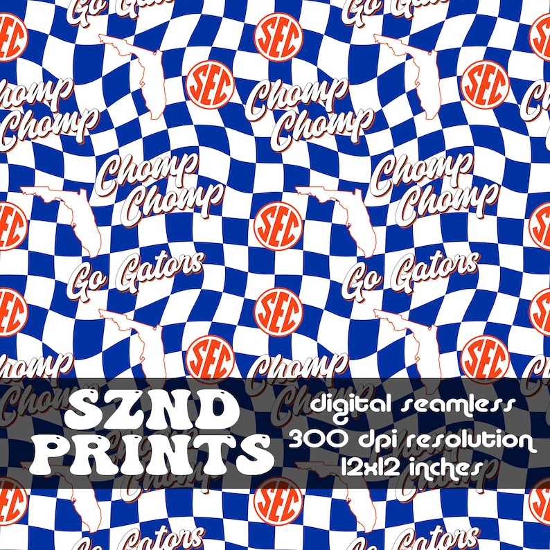 Florida Gators Seamless Pattern, SEC Sports Team Clip Art, Chomp Chomp ...