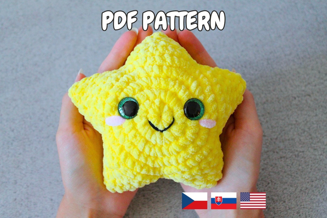 PATTERN: Plush Star Pdf Crochet Pattern - Amigurumi Star - English ...