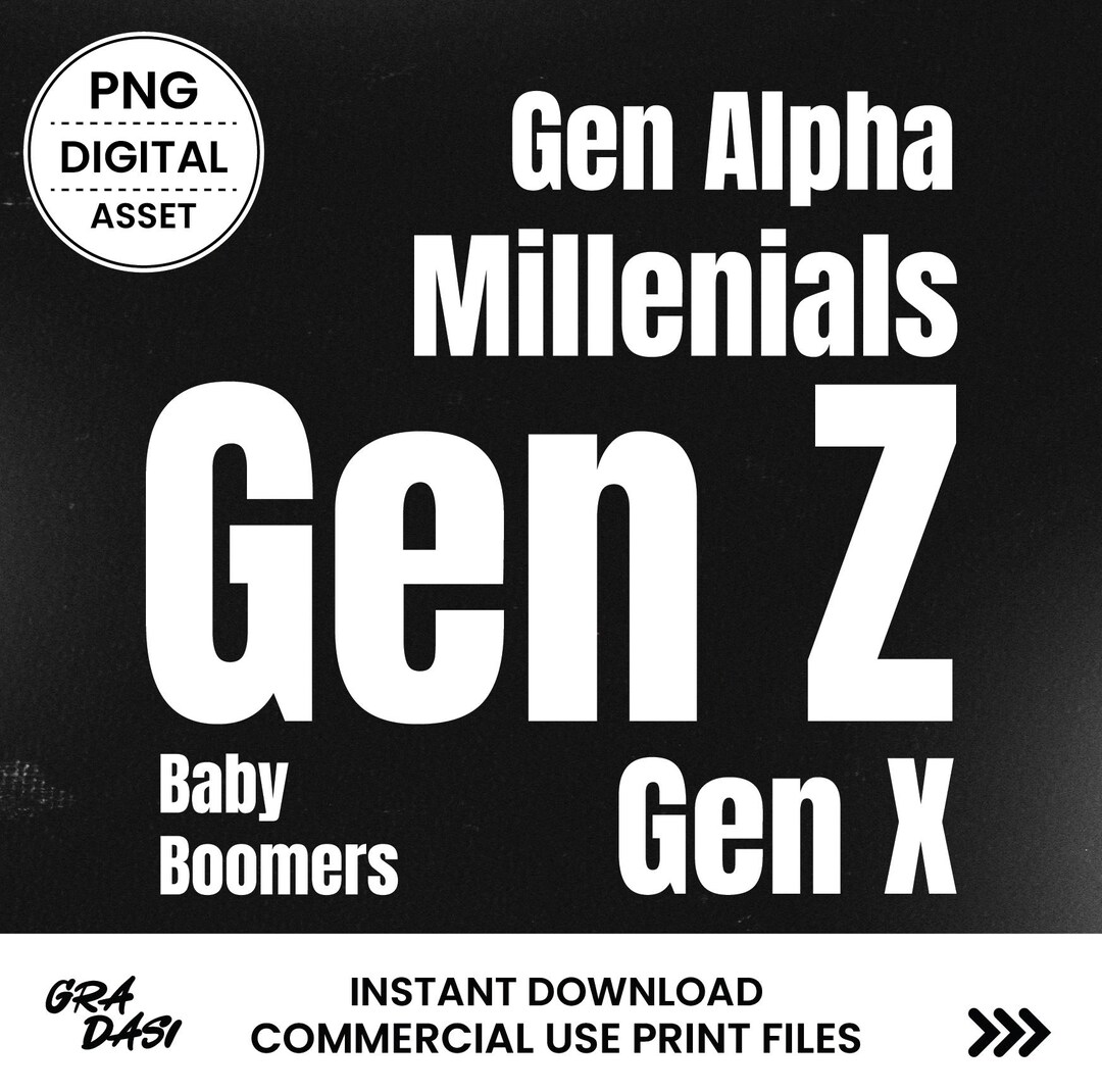 Generations Z Vector Png | Generation Tshirt Design | Generations Merch ...