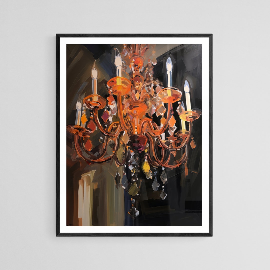 Chandelier Printable | Retro Lighting | Digital Download | Furniture ...