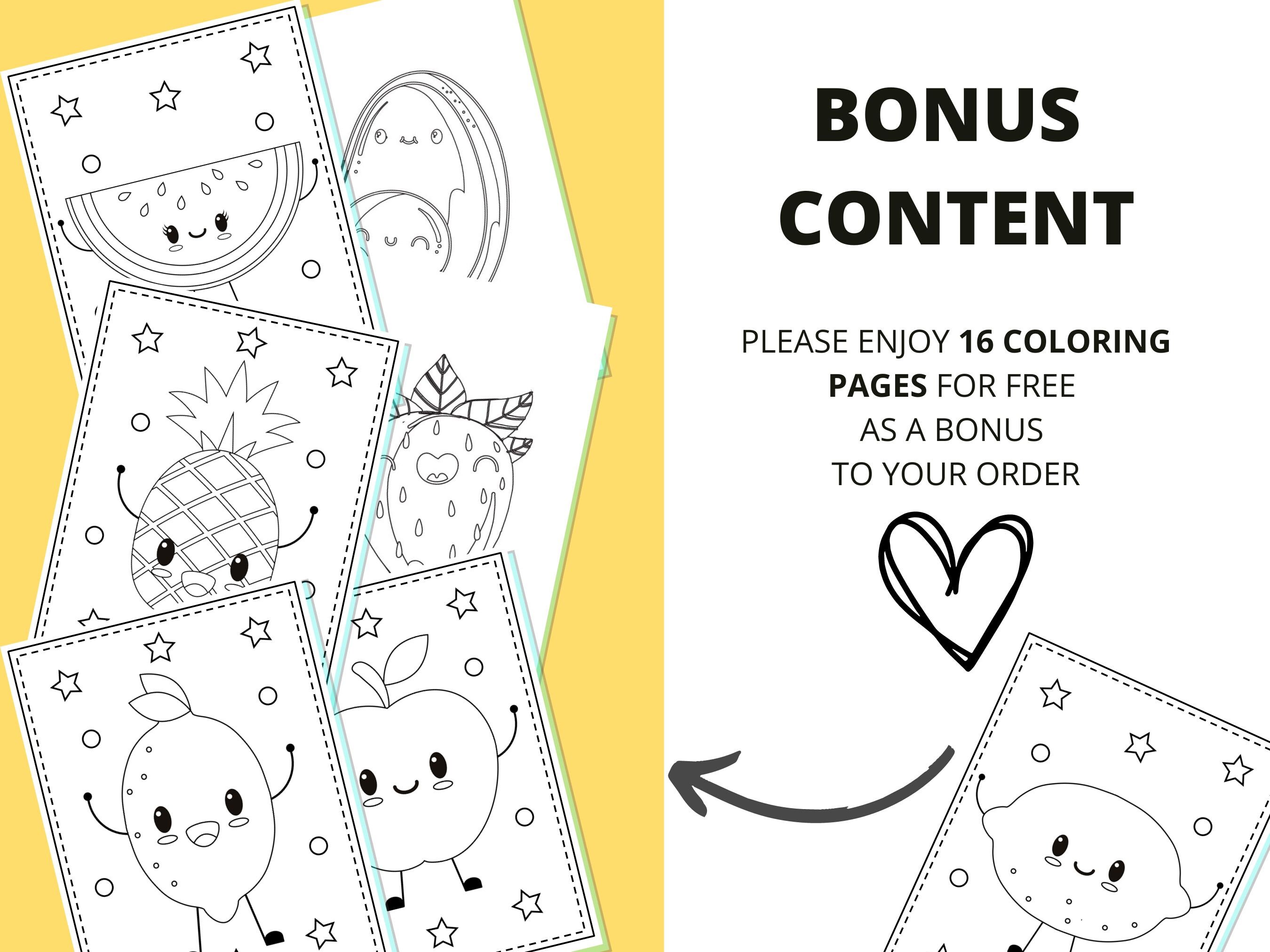 Printable 12 Fruit Flashcards FREE Coloring Pages ESL Flashcards for ...