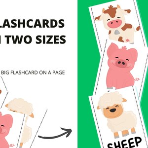 Printable Farm Animals Flashcards BONUS Free Worksheets ESL Animal ...