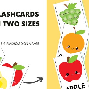 Printable 12 Fruit Flashcards FREE Coloring Pages ESL Flashcards for ...