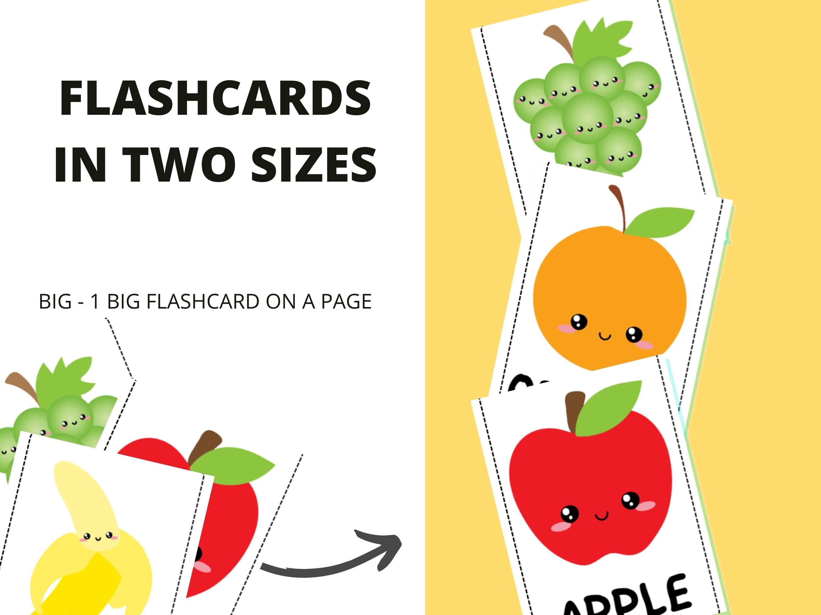 Printable 12 Fruit Flashcards FREE Coloring Pages ESL Flashcards for ...