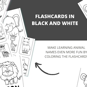 Printable Wild Animals Flashcards BONUS Free Worksheets ESL Animal ...