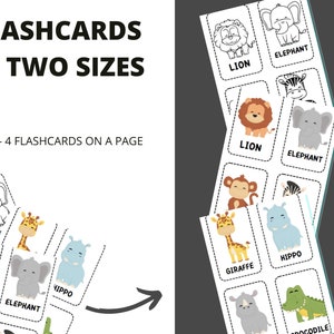 Printable Wild Animals Flashcards BONUS Free Worksheets ESL Animal ...