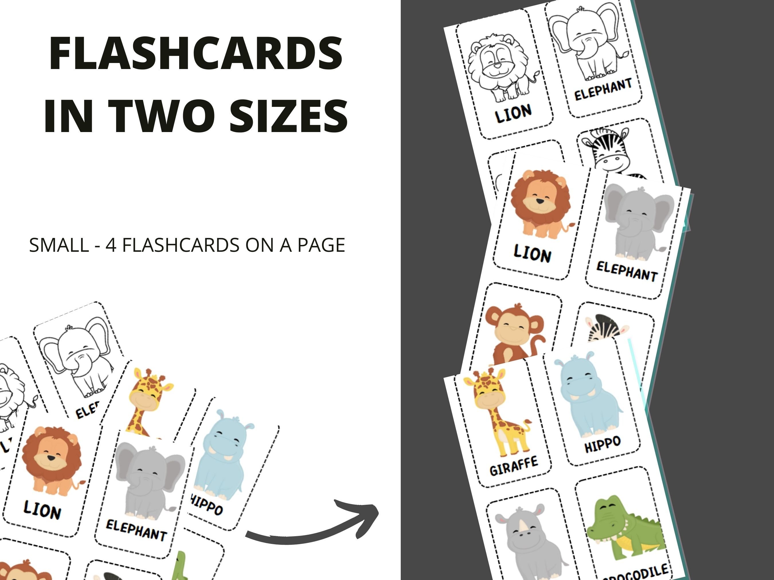Printable Wild Animals Flashcards BONUS Free Worksheets ESL Animal ...