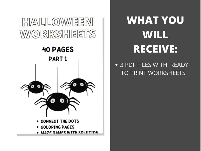 Spooktacular Halloween Printable Worksheets for Kids Download Activity ...
