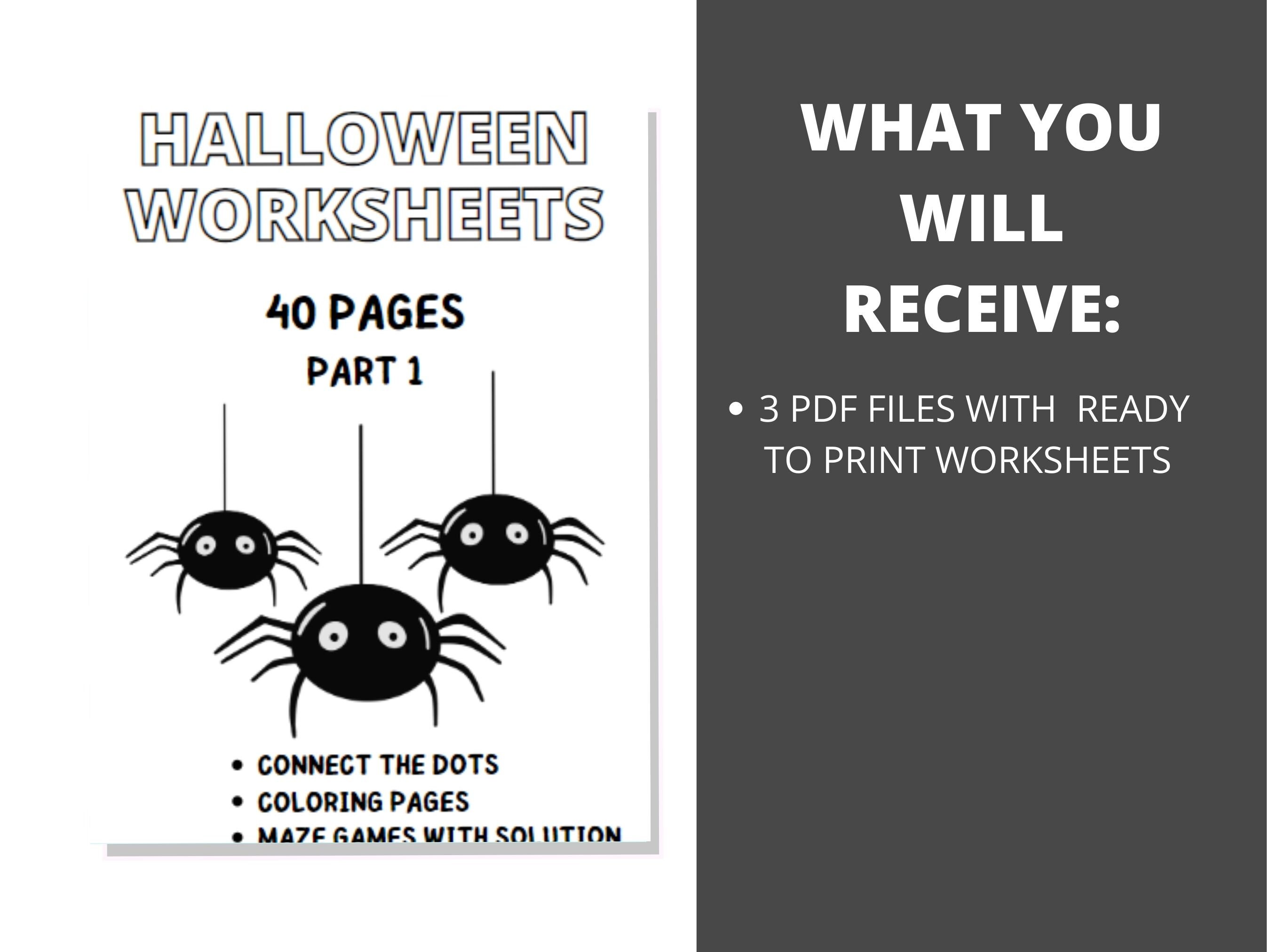 Spooktacular Halloween Printable Worksheets for Kids Download Activity ...