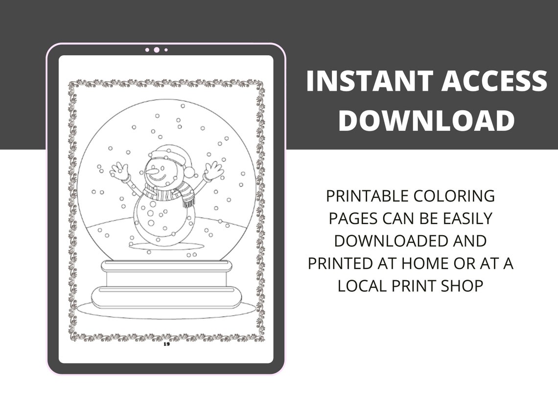 Christmas Coloring Pages for Kids PDF Printables Instant Download - Etsy
