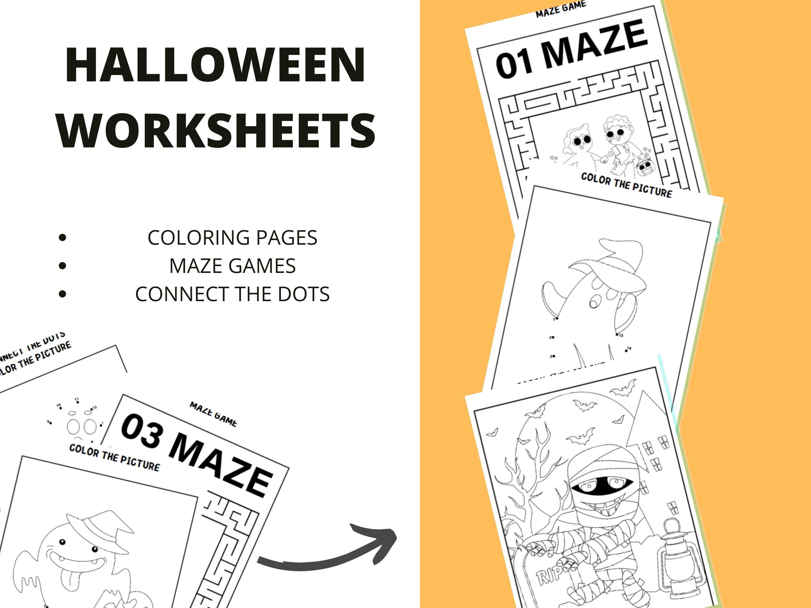 Spooktacular Halloween Printable Worksheets for Kids Download Activity ...