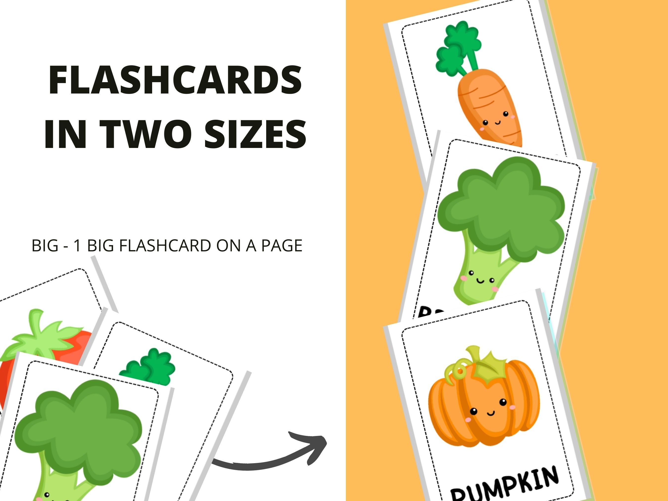 Printable Vegetables Flashcards FREE Coloring Pages ESL Flashcards for ...