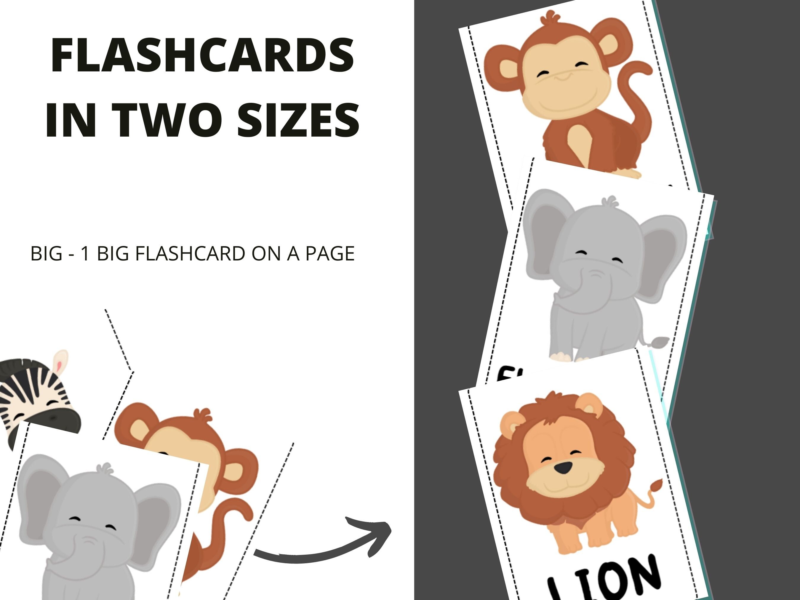 Printable Wild Animals Flashcards BONUS Free Worksheets ESL Animal ...