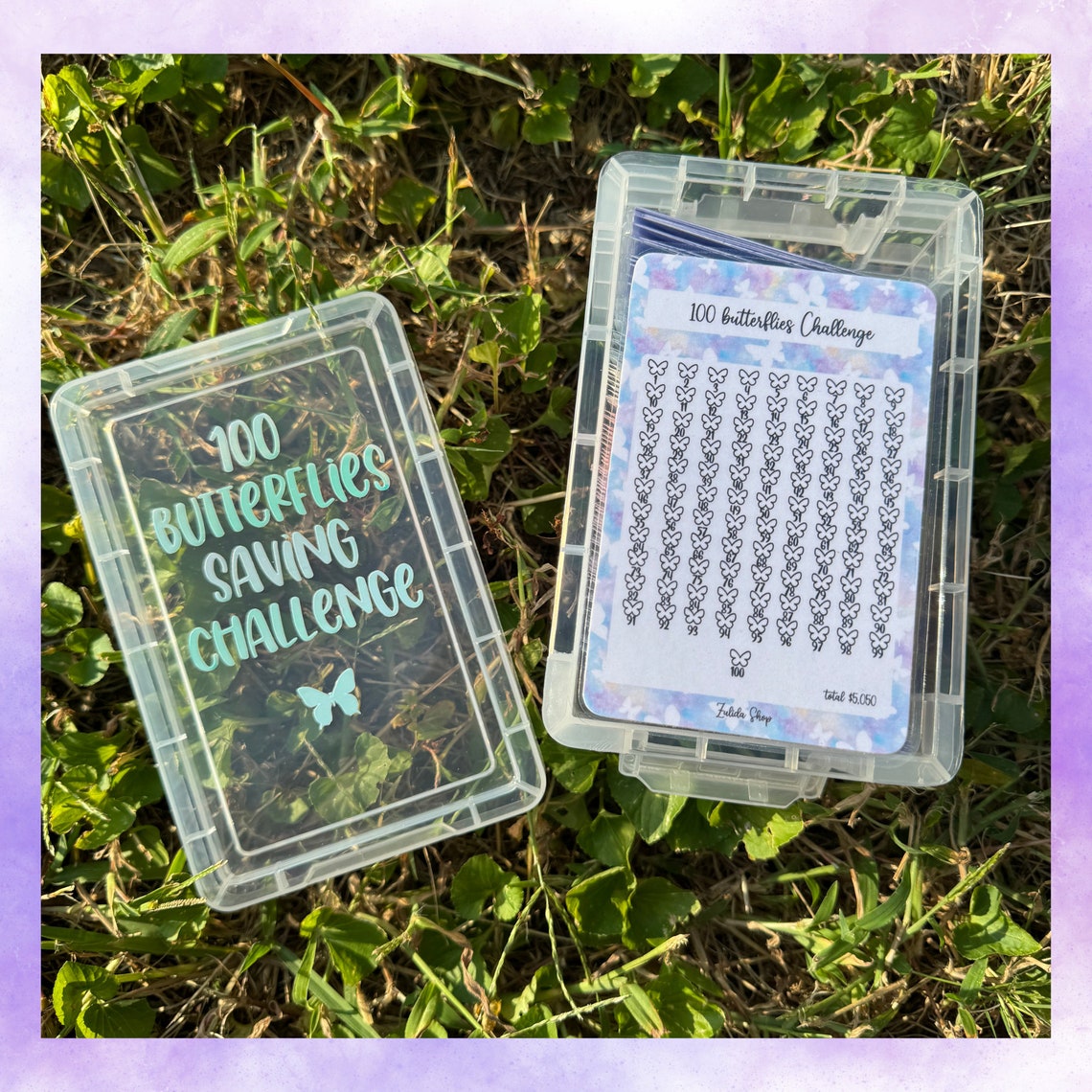 100 Butterflies Challenge 100 Envelope Saving Challenge Saving Box 5K ...
