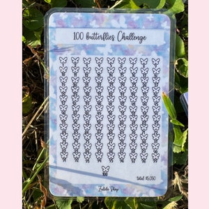 100 Butterflies Challenge 100 Envelope Saving Challenge Saving Box 5K ...