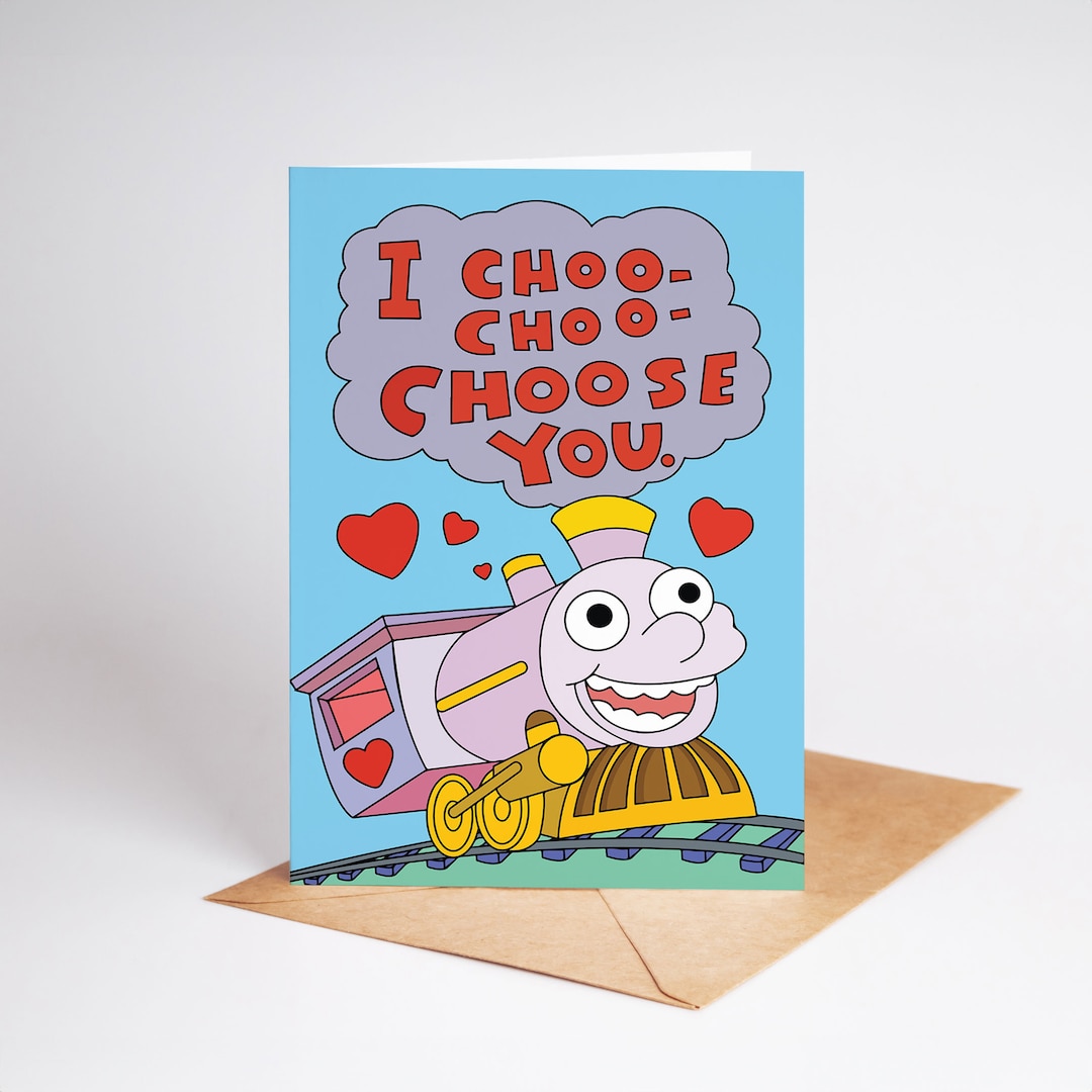 I Choo-choo-choose You Greeting Card, Valentines Day Card, Simpsons ...