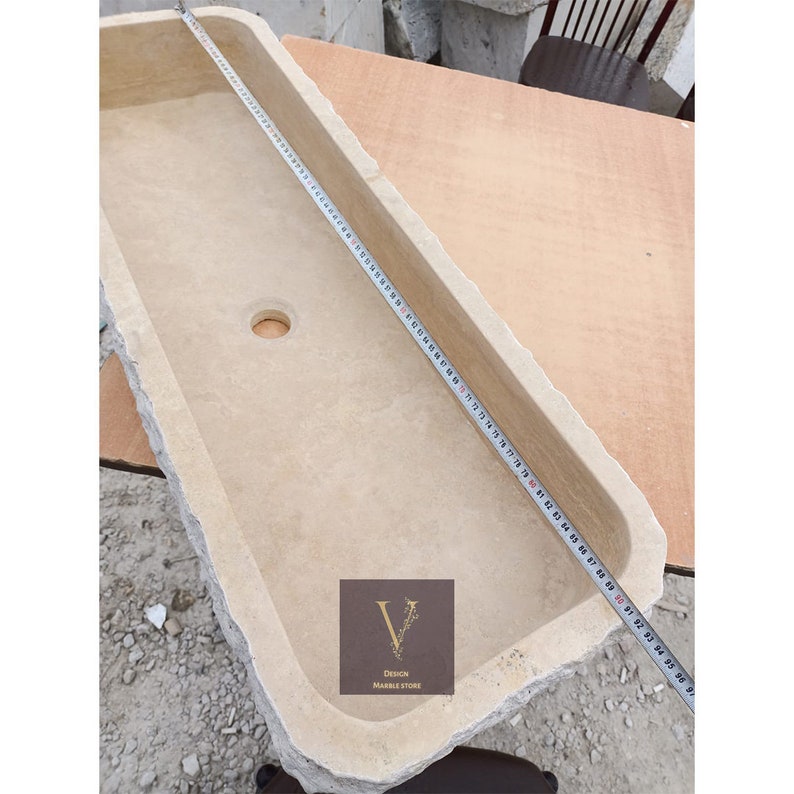 Travertine Trough Sink Natural Sink 100% Natural Stone Handcrafted ...