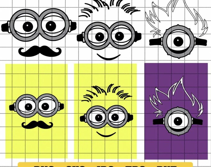Minion Face Svg, Minion Face Vector, Funny Minion Face, Minion Eyes ...