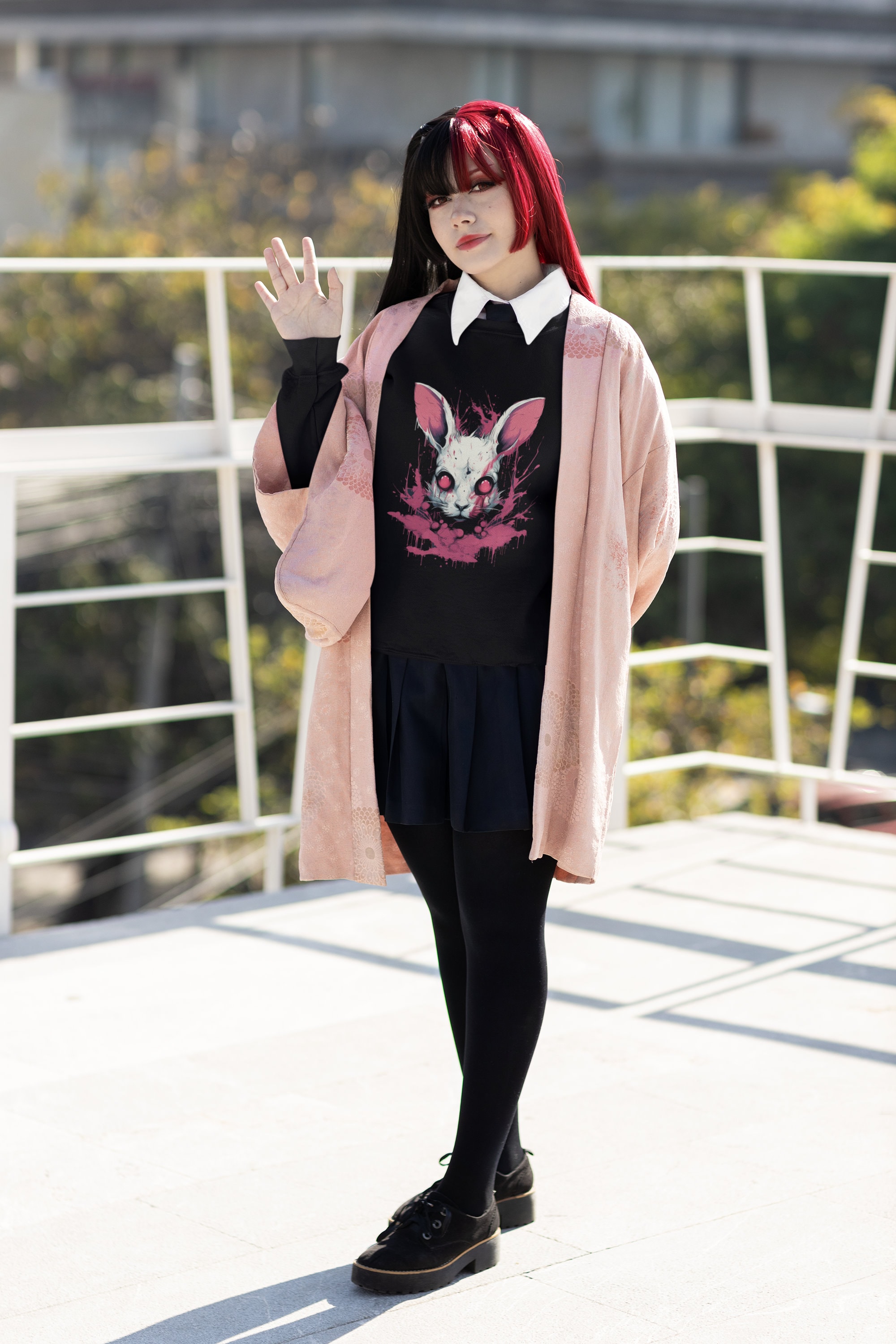 Creepy Rabbit Pastel Goth Sweatshirt, Rabbit Sweater, Pastel Goth ...