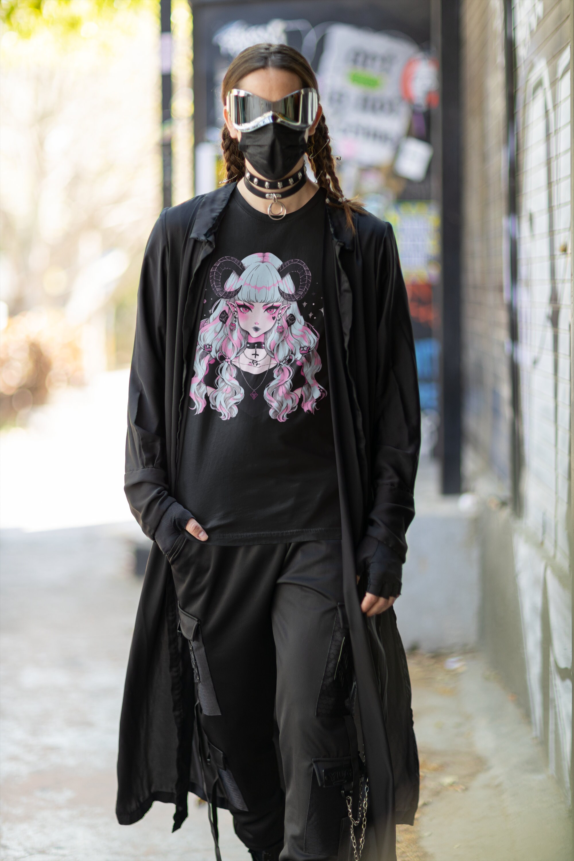 Pastel Goth T-shirt Anime Goth T Shirt Goth Girl Tshirt - Etsy