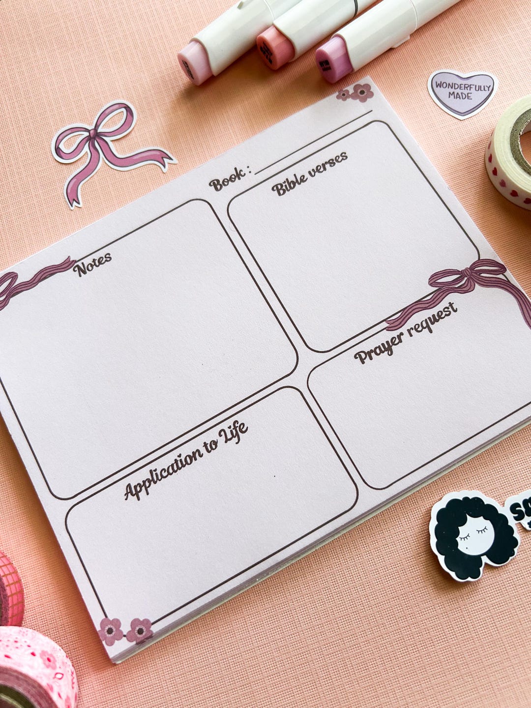 Bible Study Notepad Bible Study Material - Etsy