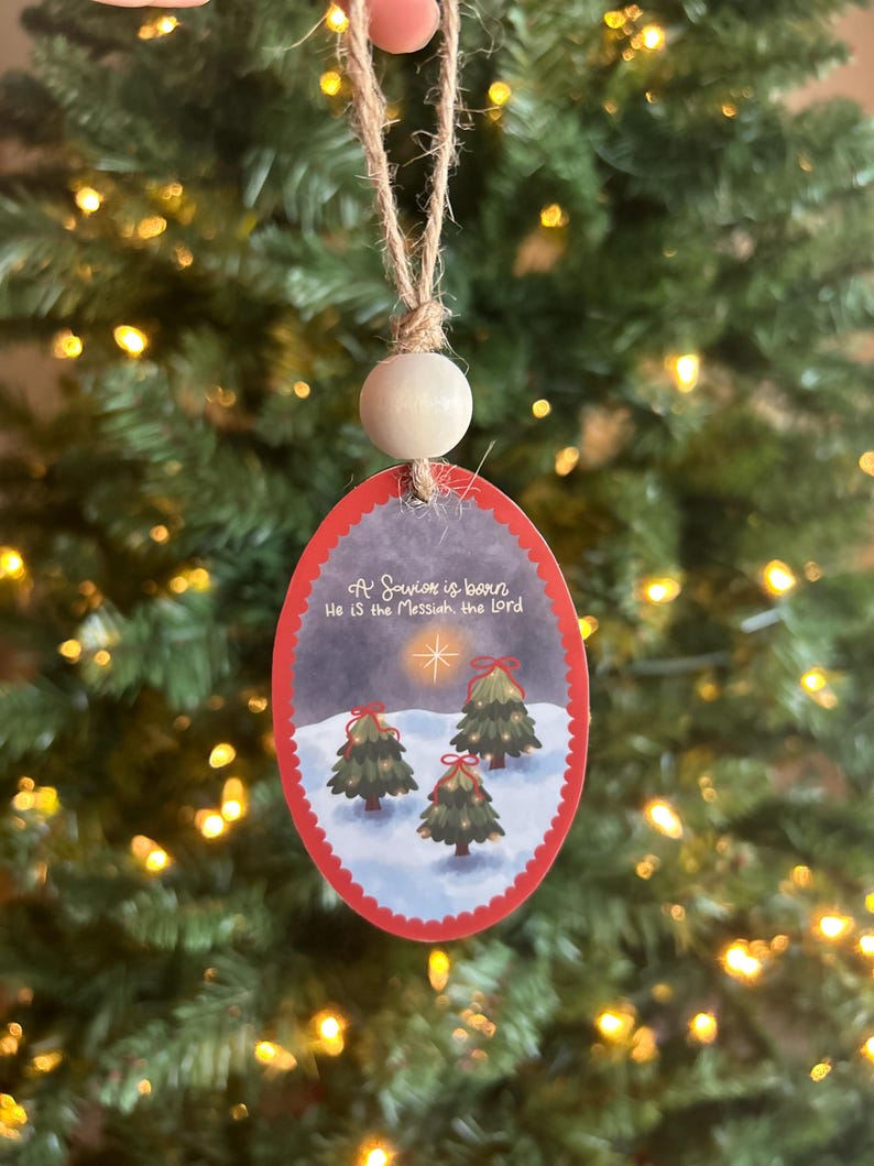 Christmas Ornament | A Savior is Born - Etsy