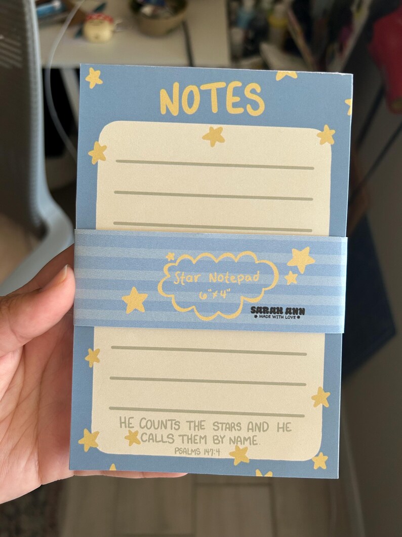 Star Notepad | Notepad | Quick Notes | Scripture Notepad - Etsy