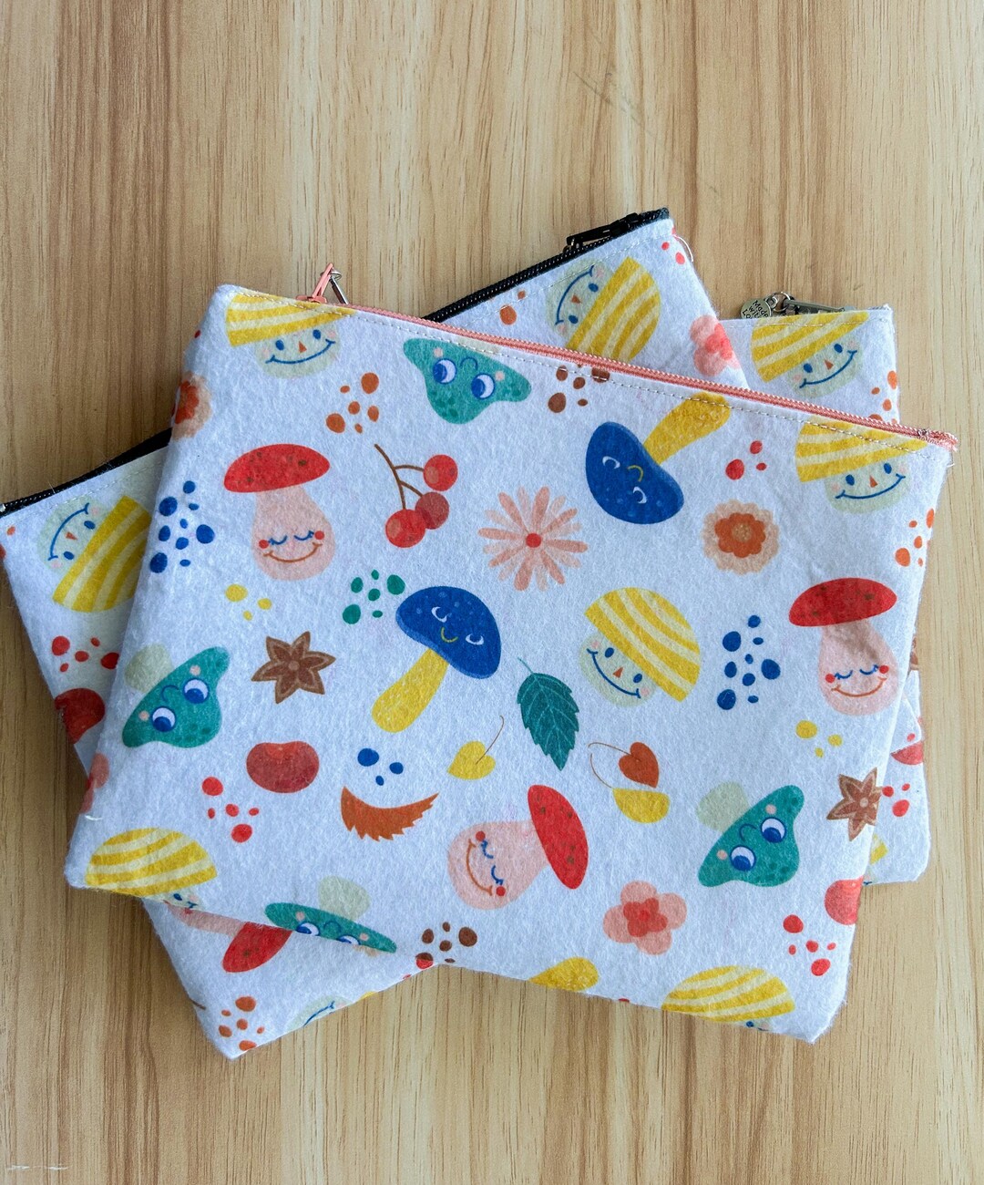 Mushroom Pouch | Small Zipper Pouch - Etsy