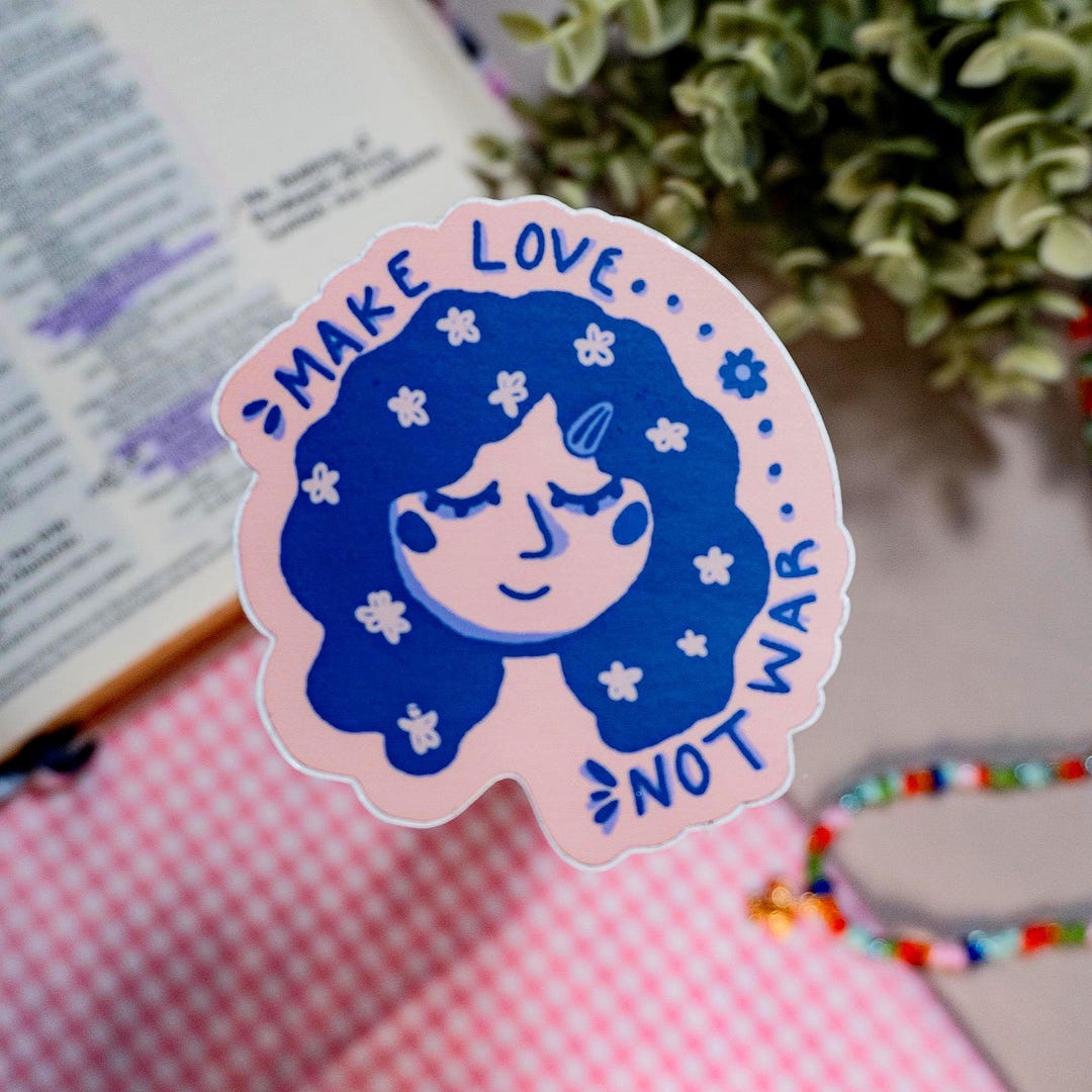 Make Love Not War Sticker | Vinyl Sticker | Sticker - Etsy