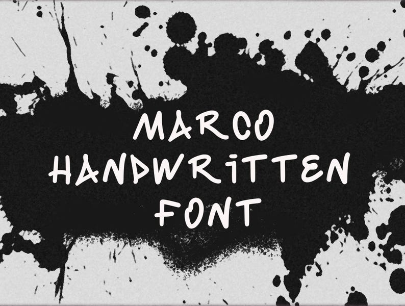 Marco Handwritten Font. - Etsy