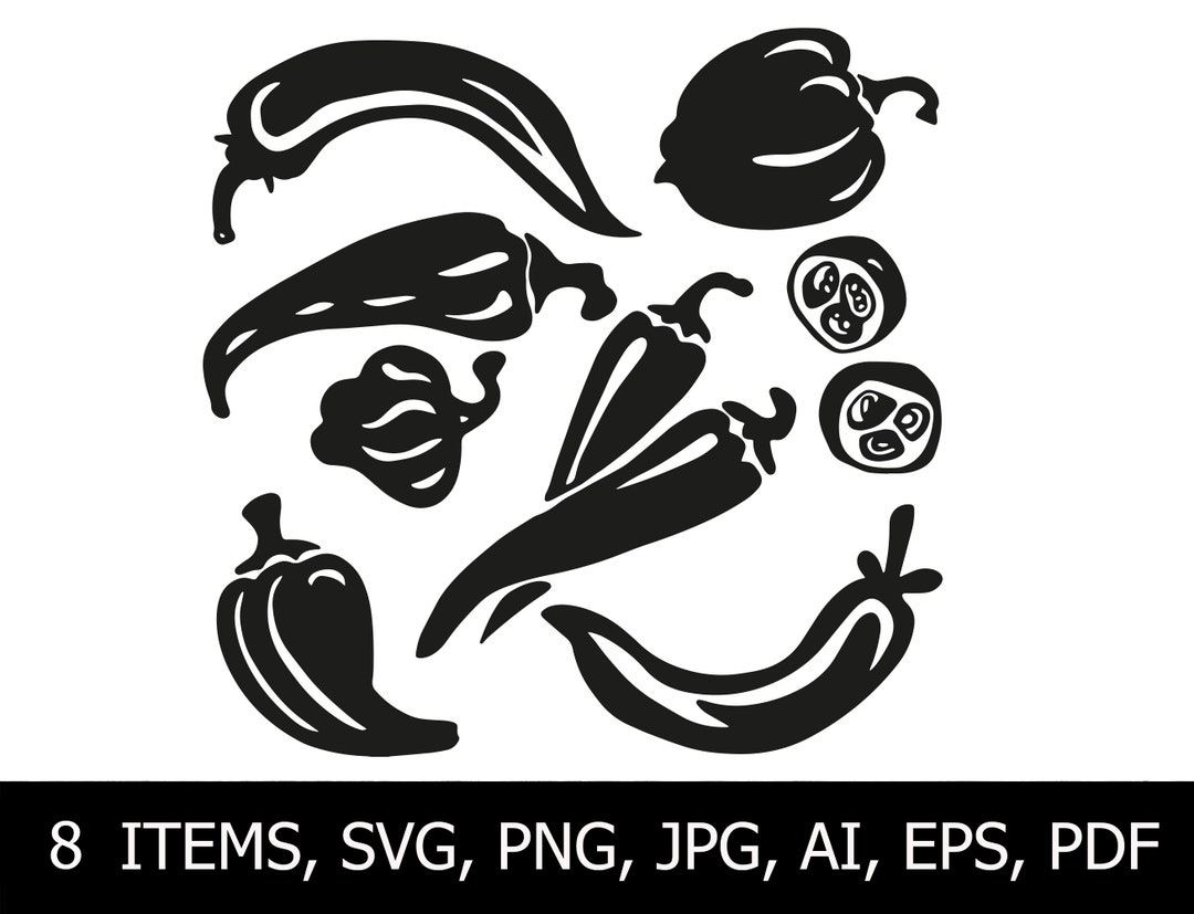 Pepper SVG, Bell Pepper Svg, Pepper Clipart, Pepper Files for Cricut ...