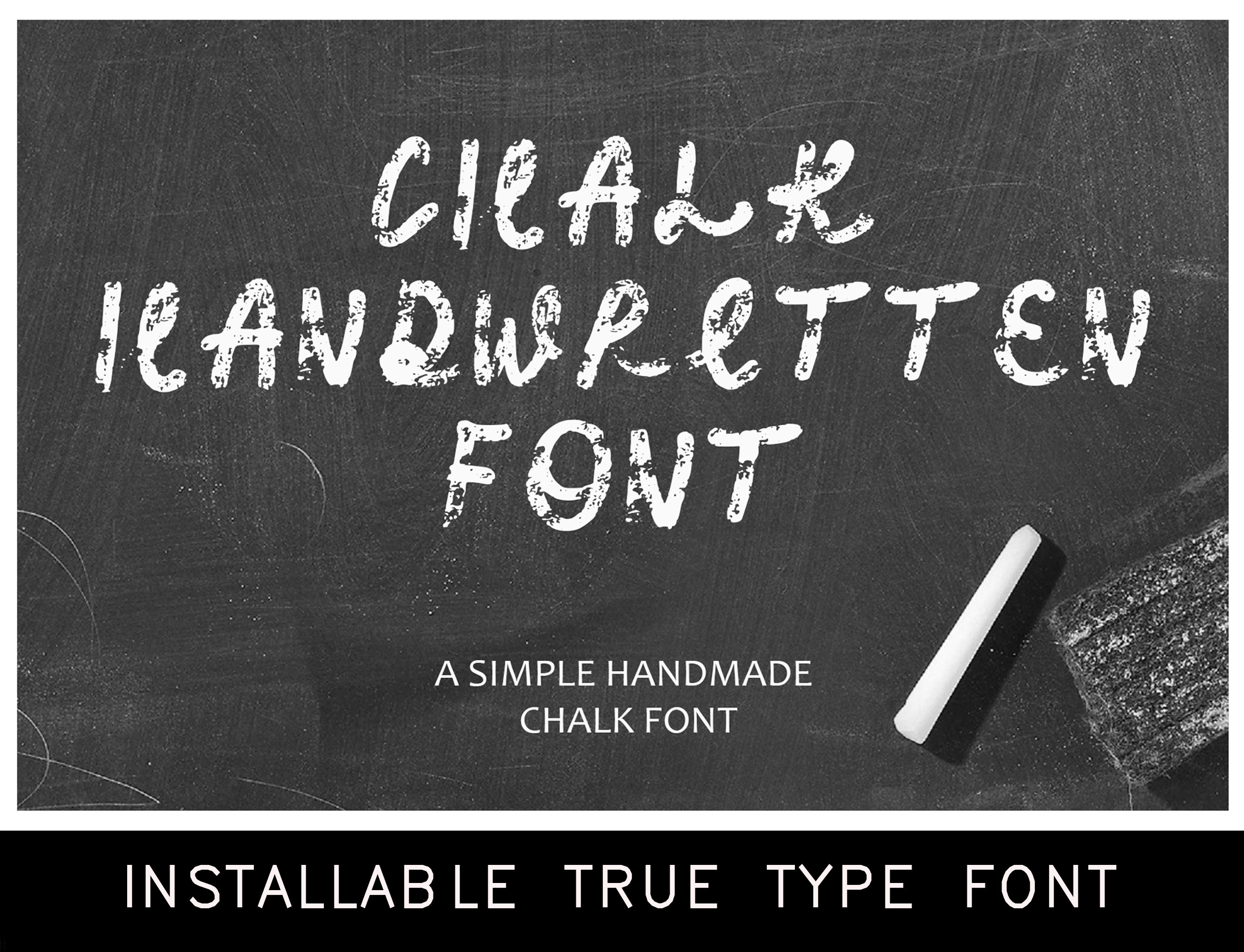 CHALKBOARD TTF, Chalk Font, Installable True Type Font, Commercial Use ...