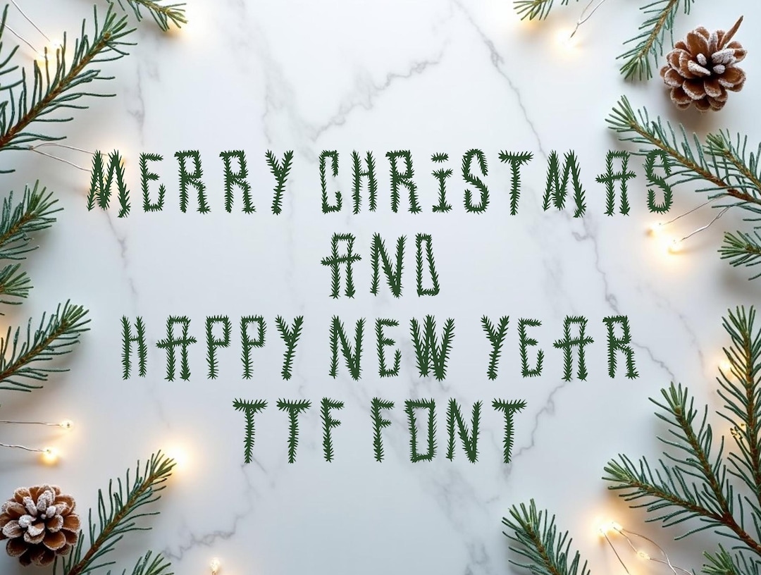 Merry Christmas TTF Font - Etsy