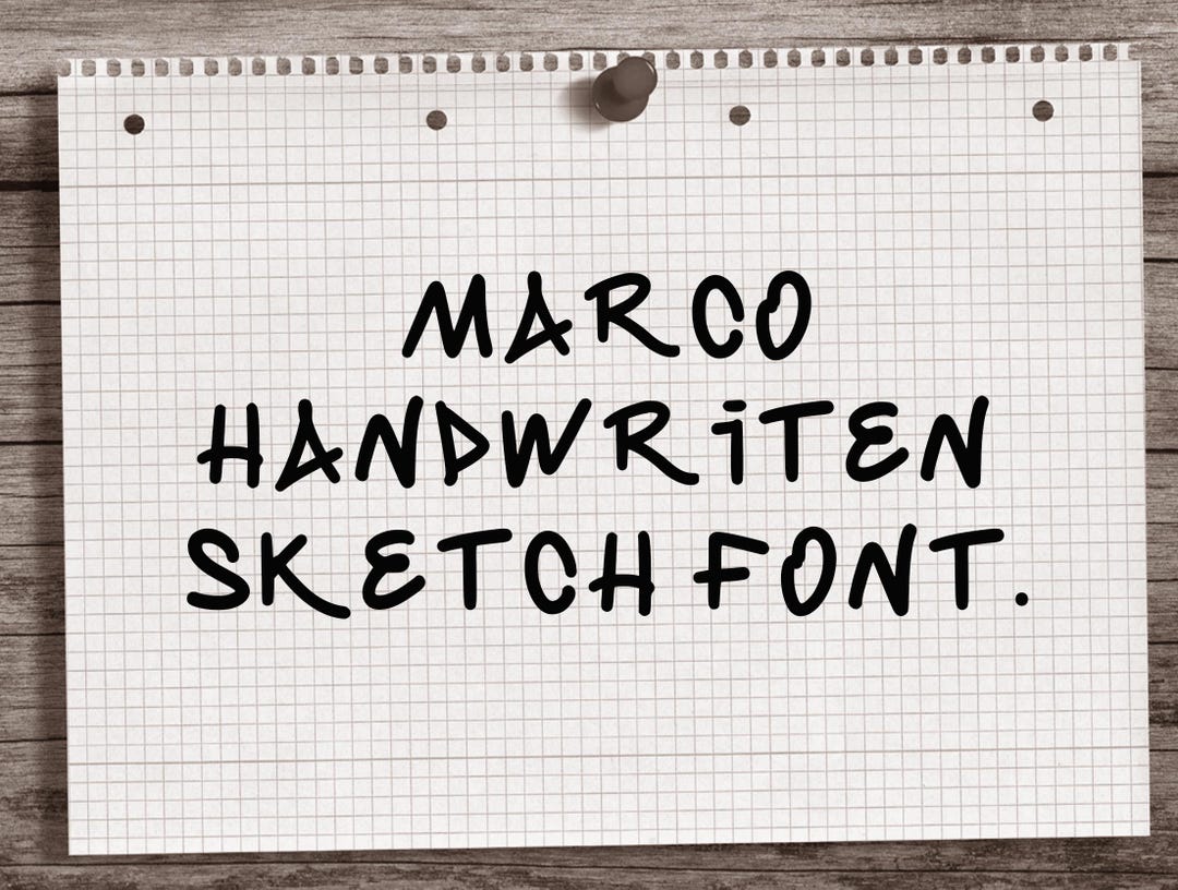 Marco Handwritten Font. - Etsy