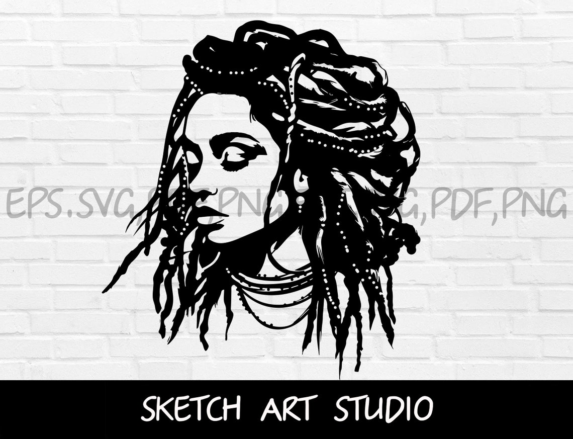 Woman Portrait Dreads Locs Dreadlocks Hair African American Lady ...
