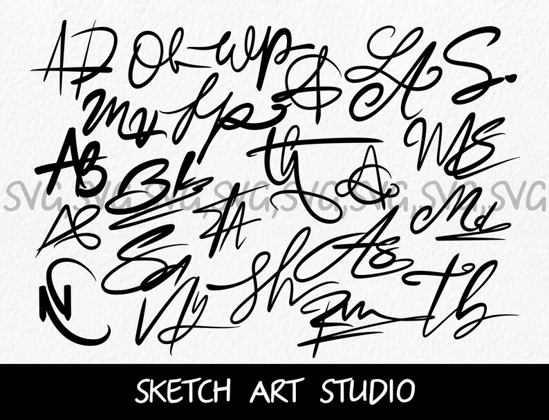 Handwritten Initials, Premade Logo Design, Script Initials Logo ...