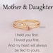 Mother & Daughter Forever Linked Together Ring - Gift for Daughter ...